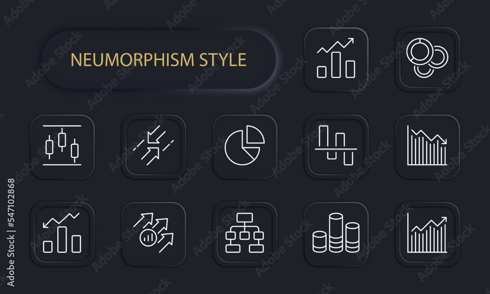 Bar charts set icon. Diagrams, statistics, statistical data, analysis ...