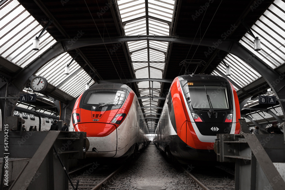 zurich, zurich,switzerland - 06 11 2022: modern swiss sbb passenger ...