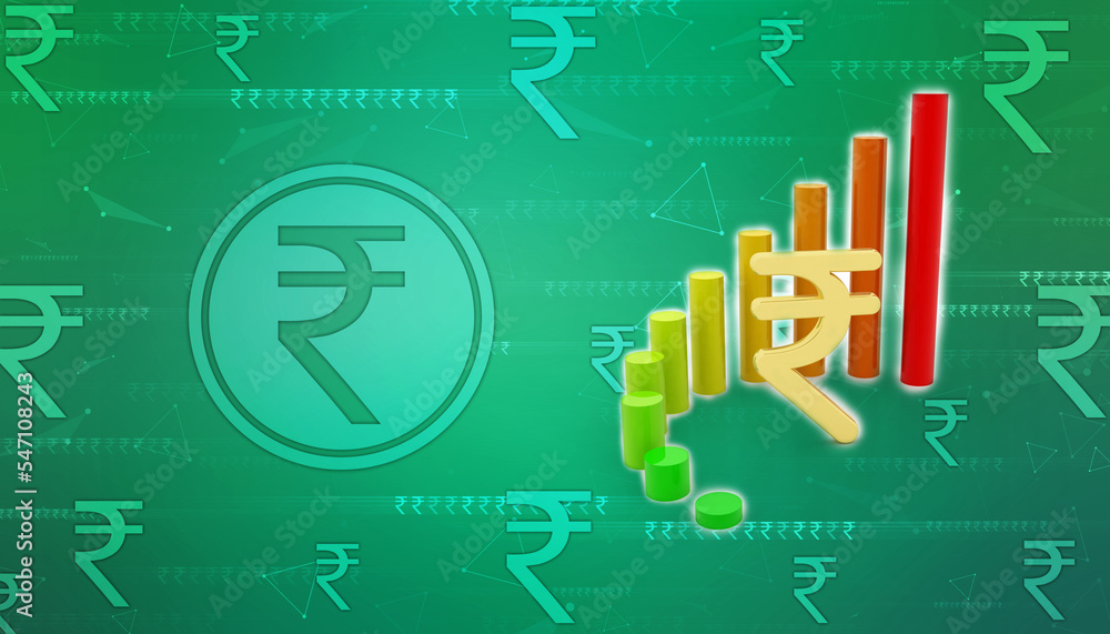 Indian rupee background, Stock market background with Indian rupee ...