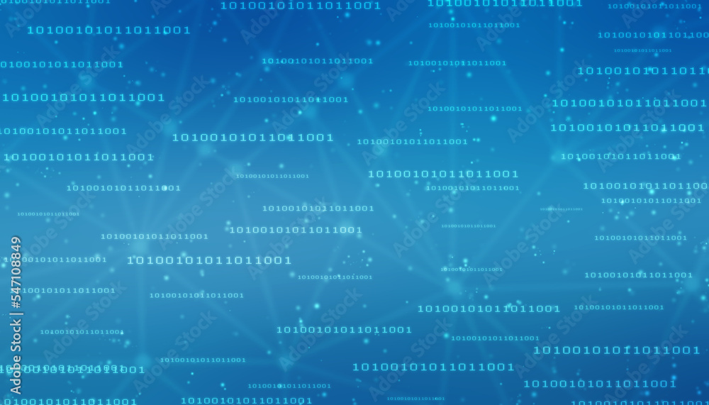 Binary Code Background, Digital Abstract technology background, flowing ...