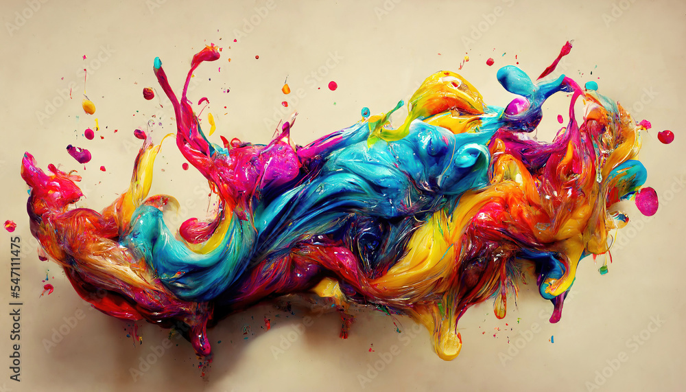 Colorful drops of paint splash as abstract background Stock ...