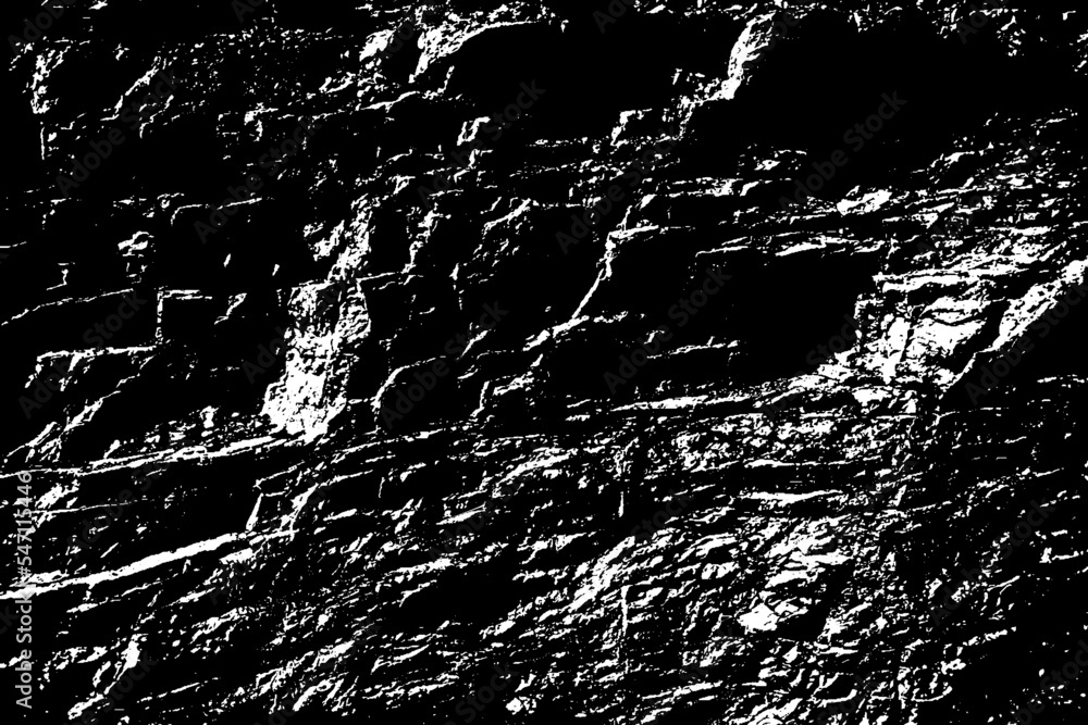 Grungy cragged bumpy pitted cavity stone facade, split layer gap.Ruined ...