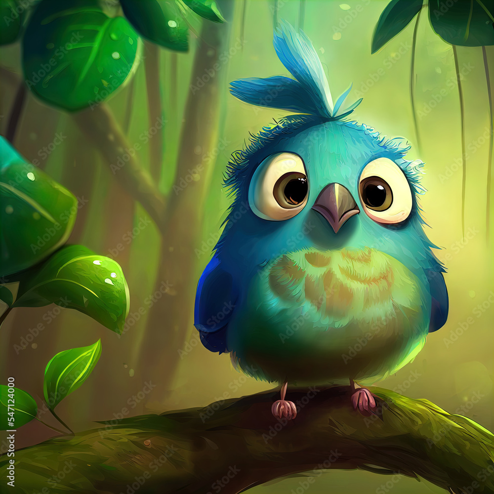 Blue Birds With Mohawks