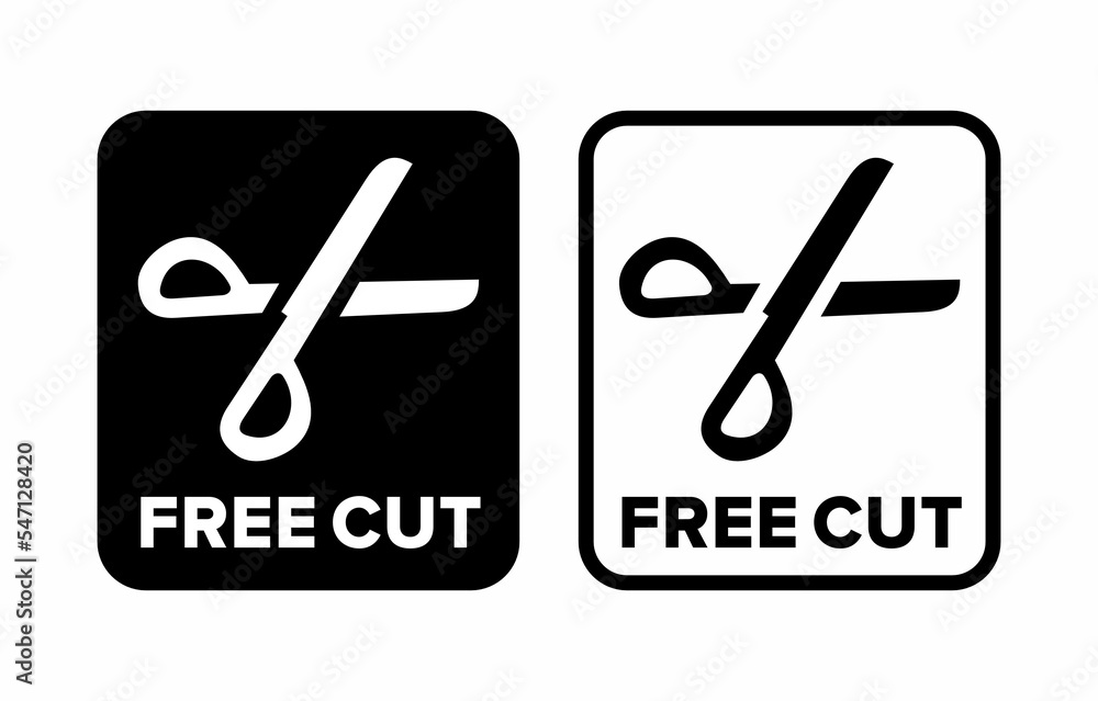 "Free Cut" vector information sign Stock Illustration | Adobe Stock