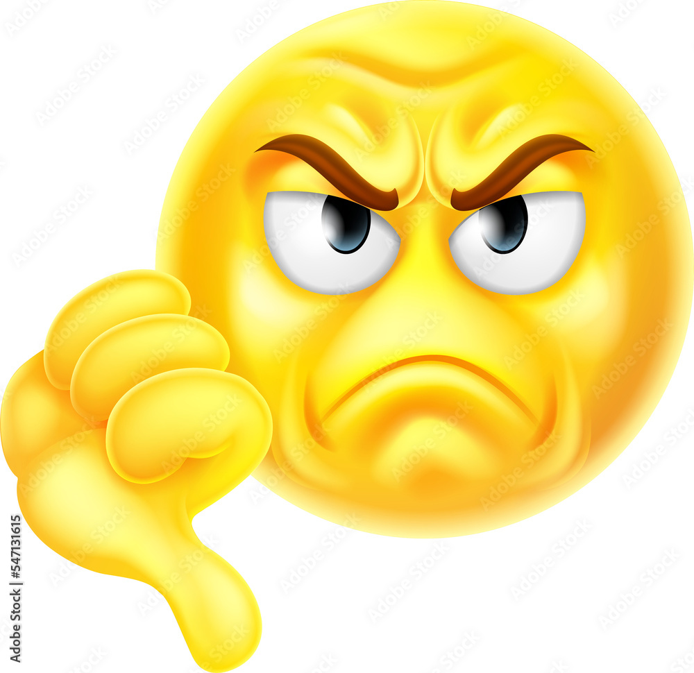 Thumbs Down Dislike Emoticon Emoji Cartoon Icon Stock Illustration Adobe Stock