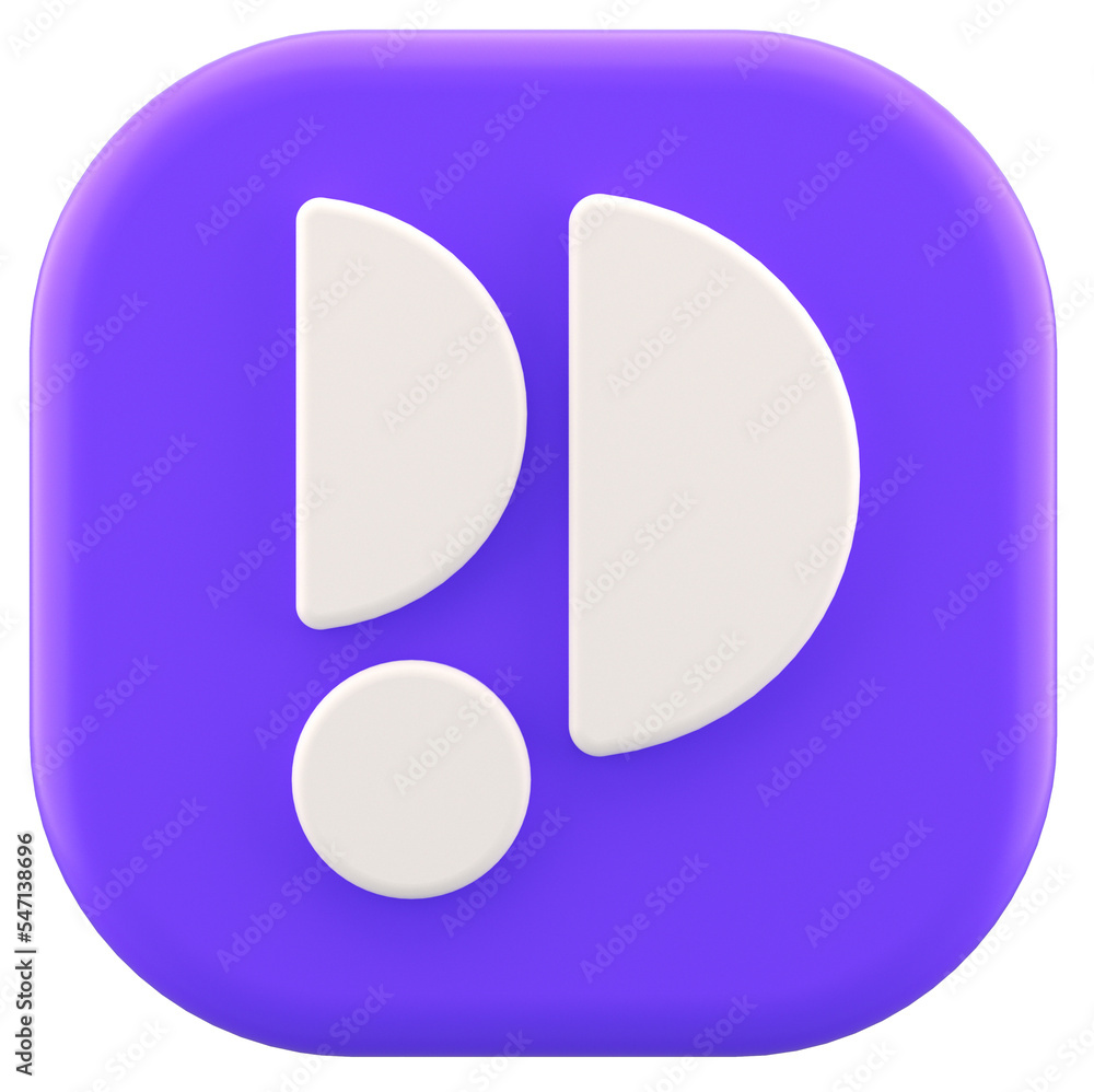 Valencia, Spain - November, 2022: Podimo isolated logo violet icon with ...