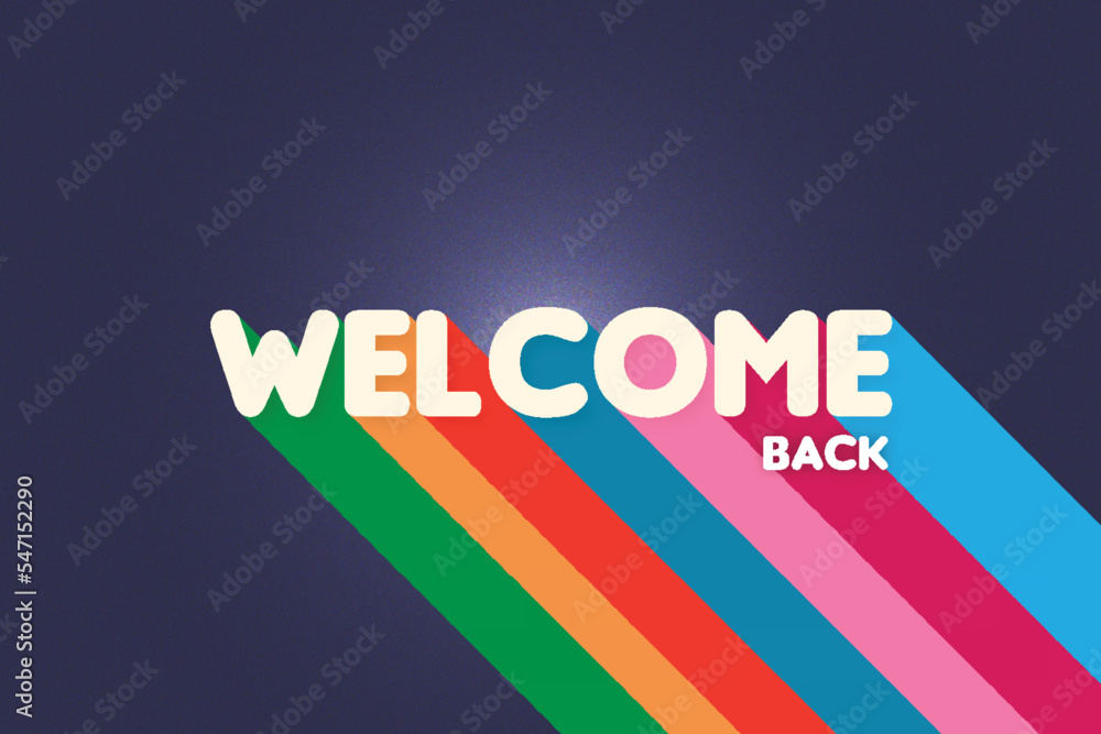 Welcome sign letters and Abstract welcome composition with flat design ...