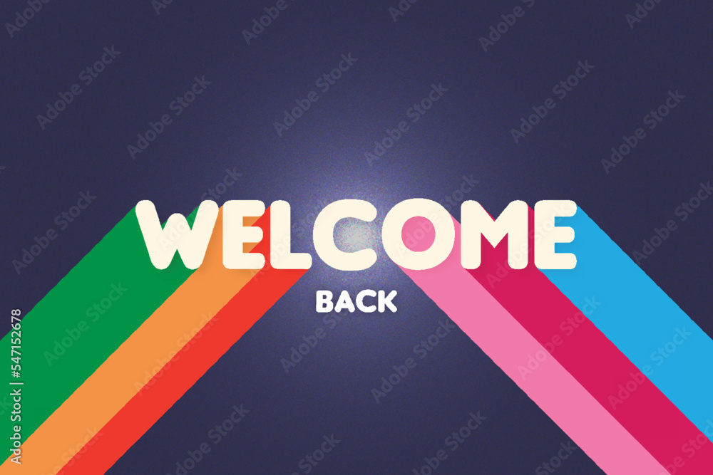 Welcome sign letters and Abstract welcome composition with flat design ...