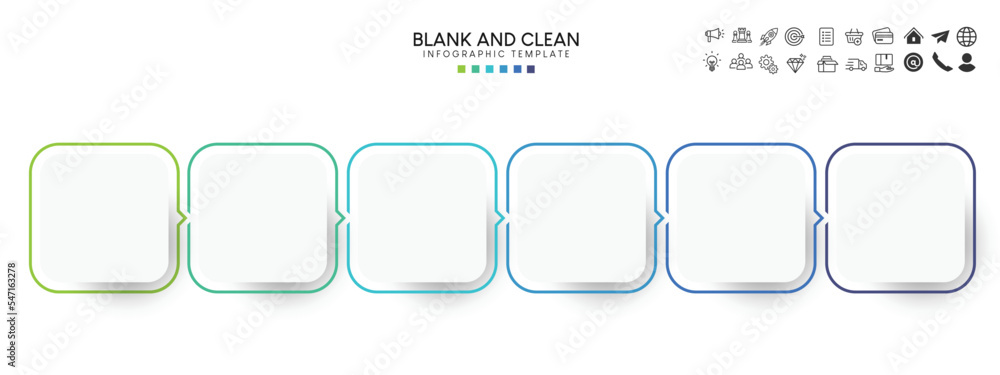 Blank and clean. Steps business data visualization timeline process ...