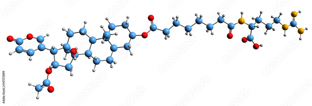 Photo & Art Print 3D image of Bufotoxin skeletal formula - molecular ...