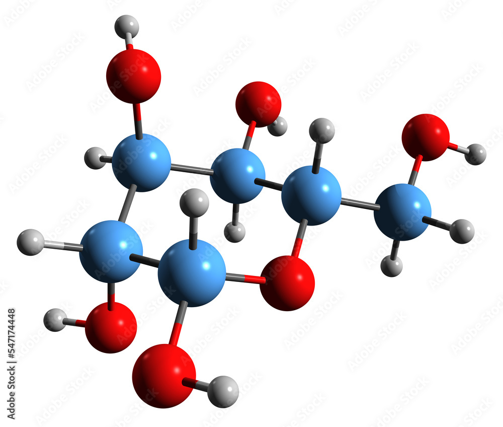 3d Image Of Galactose Skeletal Formula Molecular Chemical Structure Of Monosaccharide Sugar