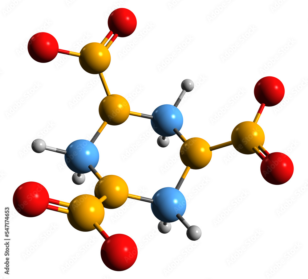 3D image of hexogen skeletal formula - molecular chemical structure of ...