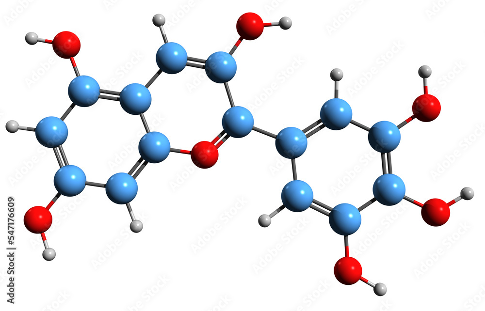 3D image of Delphinidin skeletal formula - molecular chemical structure ...