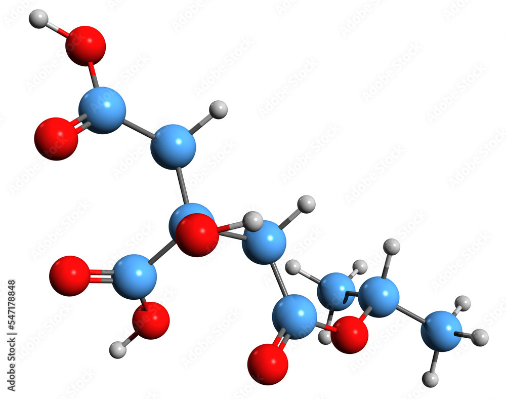 3D image of Isopropyl citrate skeletal formula - molecular chemical ...