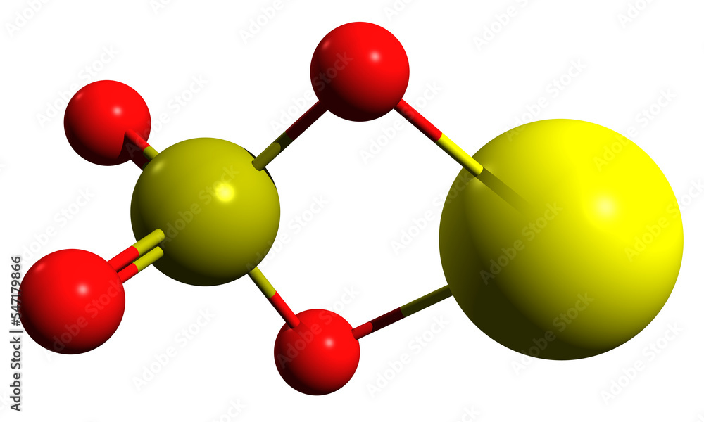 3D image of Calcium sulfate skeletal formula - molecular chemical ...