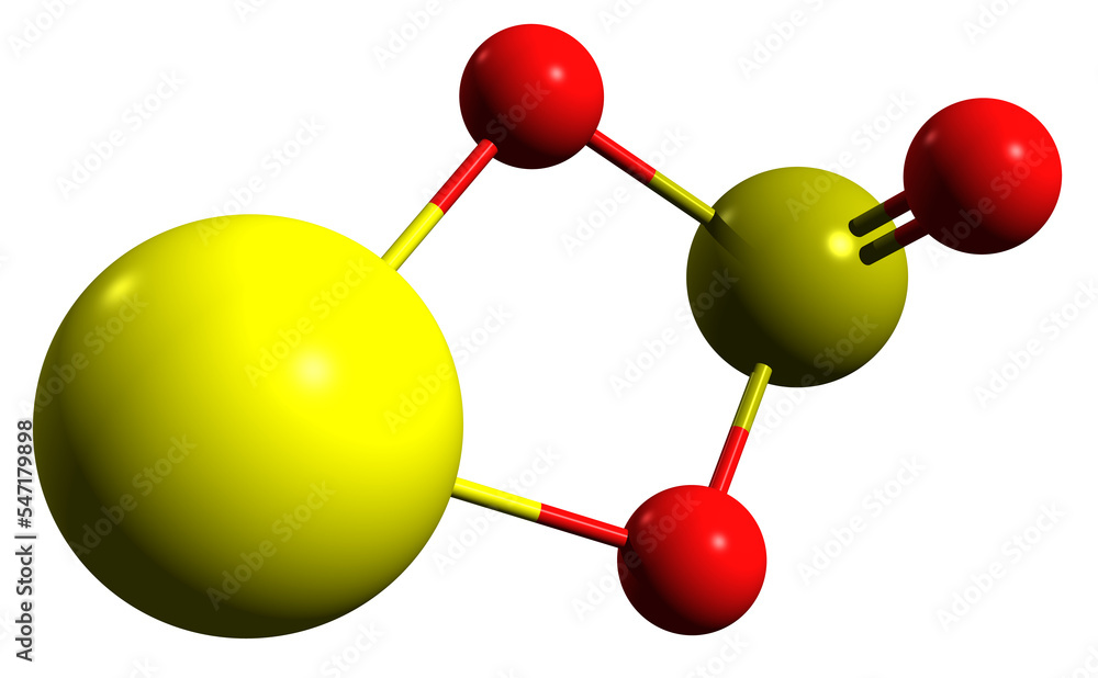 3D image of Calcium sulfite skeletal formula - molecular chemical ...
