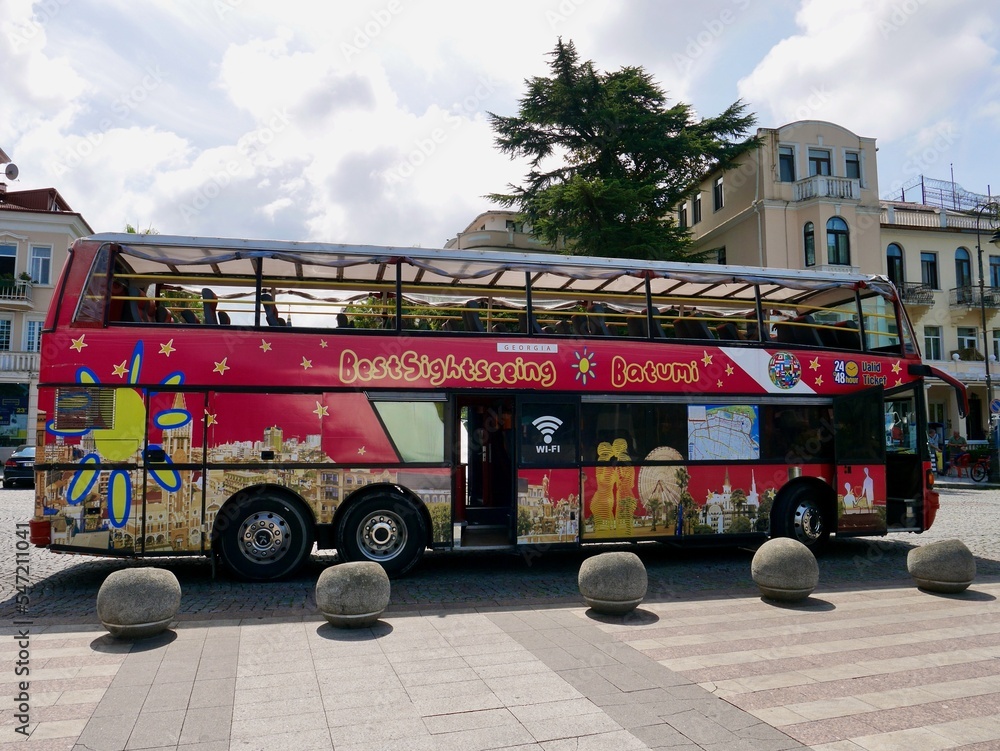 Batumi sightseeing bus. Adjara, Georgia. Stock Photo | Adobe Stock