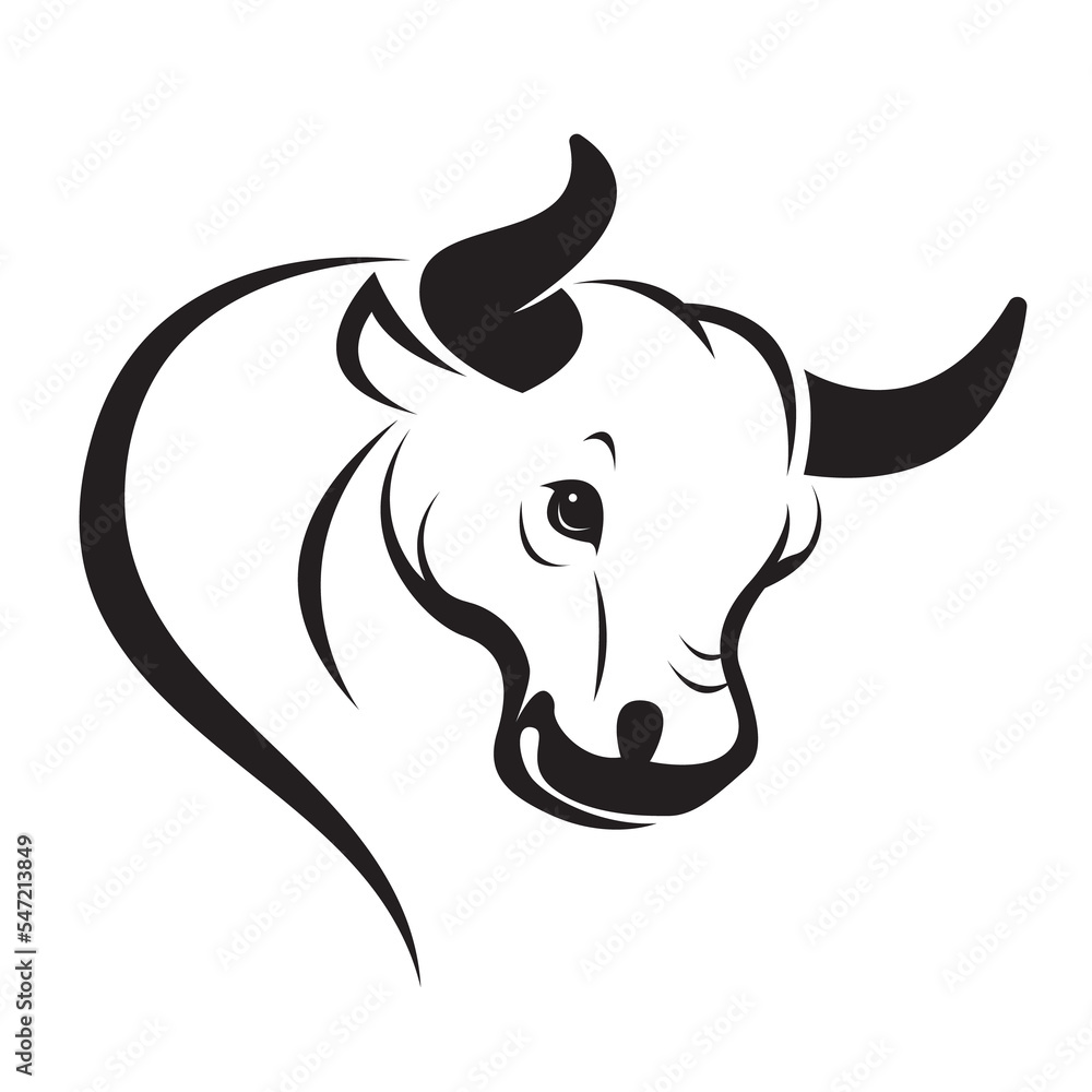 Bull head design isolated on transparent background. Wild Animals ...