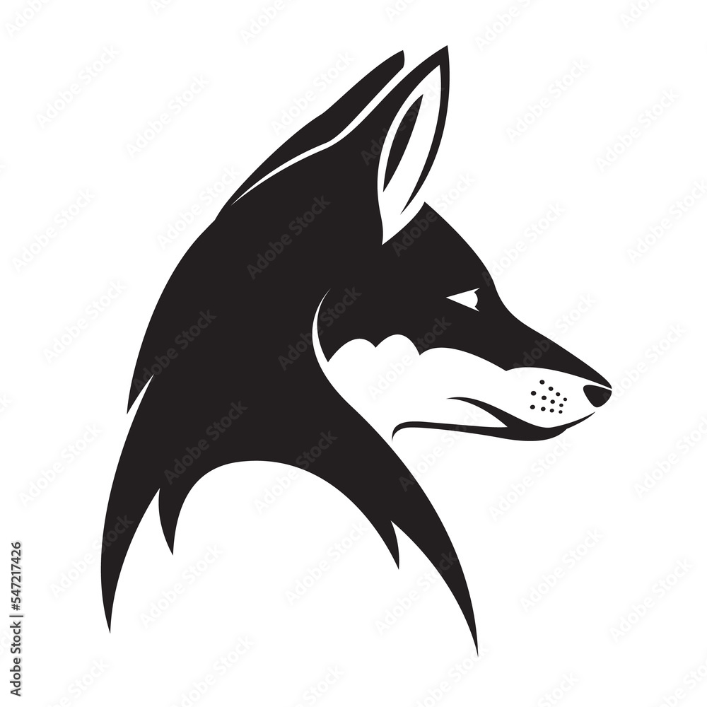Image of an fox head design isolated on transparent background. Wild ...