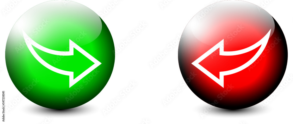 Bent arrow icon. Colorful curved arrow symbols. Flat vector ...