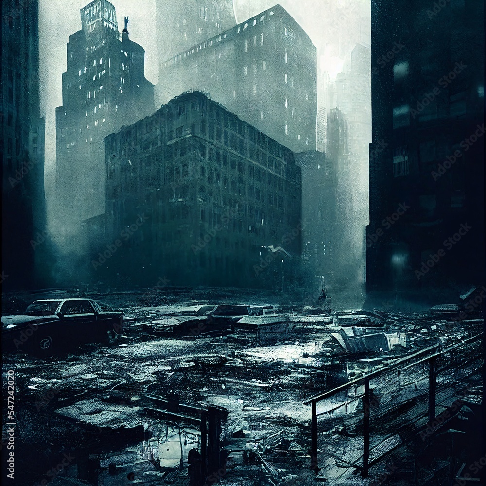city destroyed by war . Apocalypse battlefield aftermath ruins Stock ...