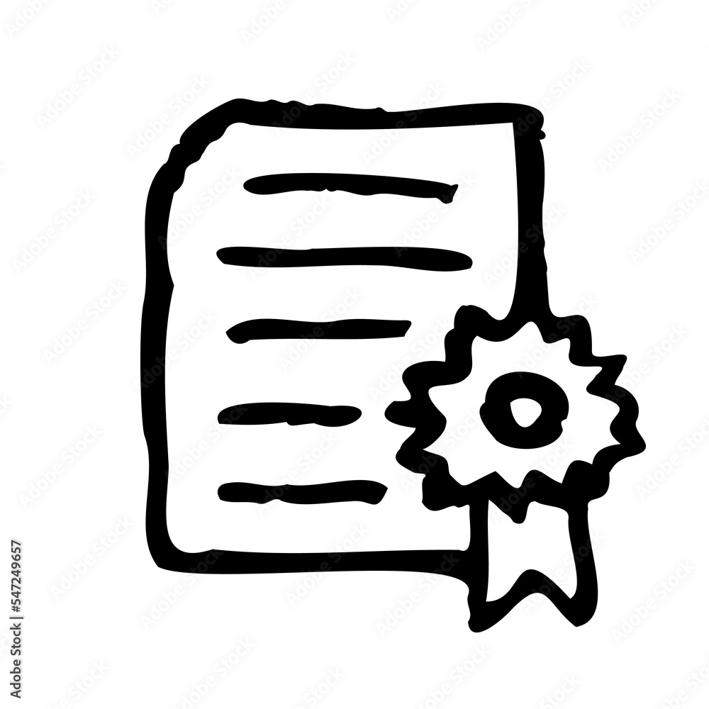 Vector quality certificate icon. Achievement, award, grant, diploma ...
