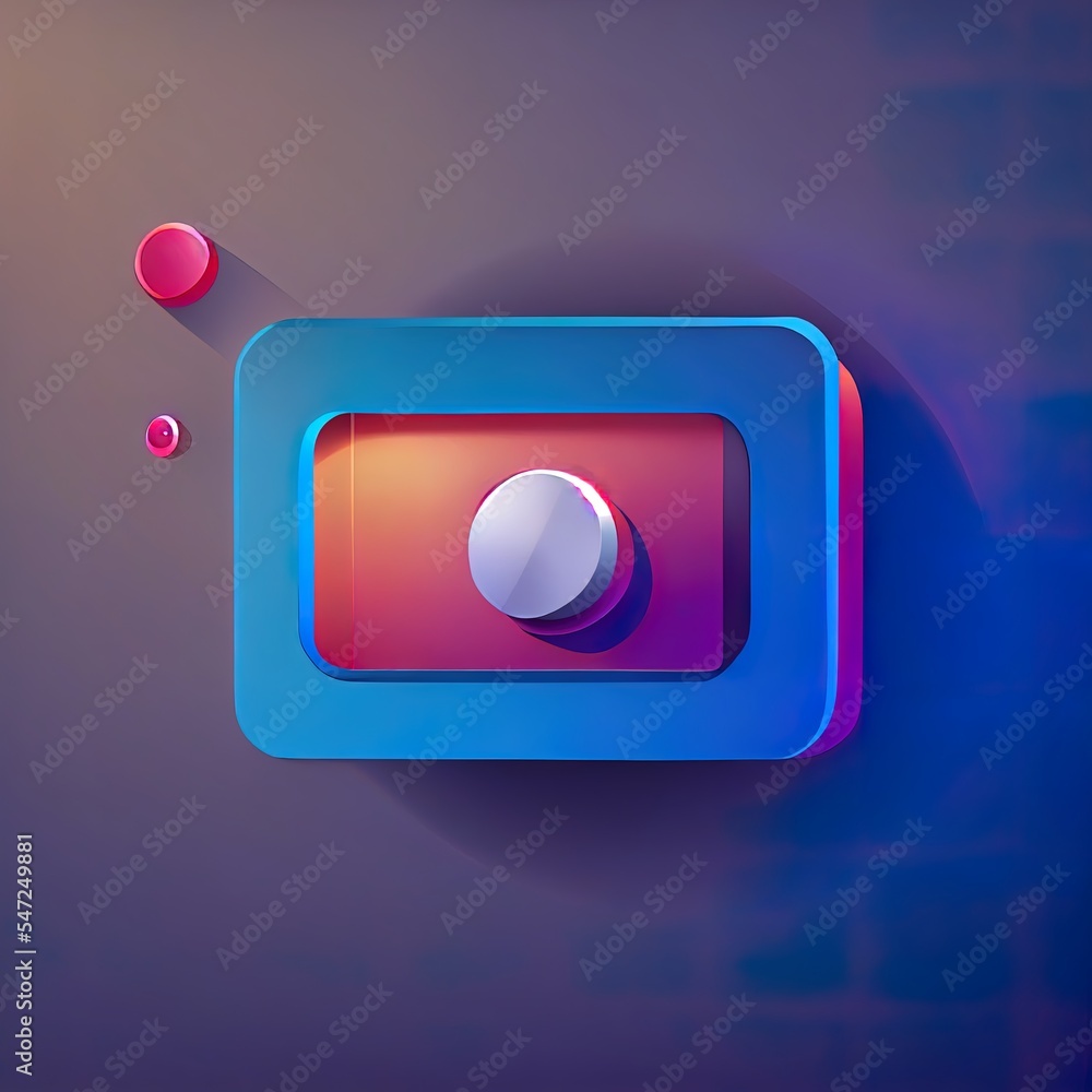 Video player, ui play button. Video, streaming, interface multimedia ...