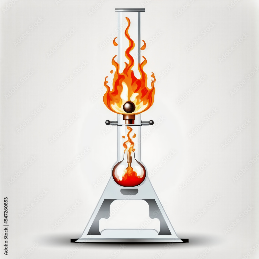 Bunsen burner science symbol. Vector illustration for design or logo ...