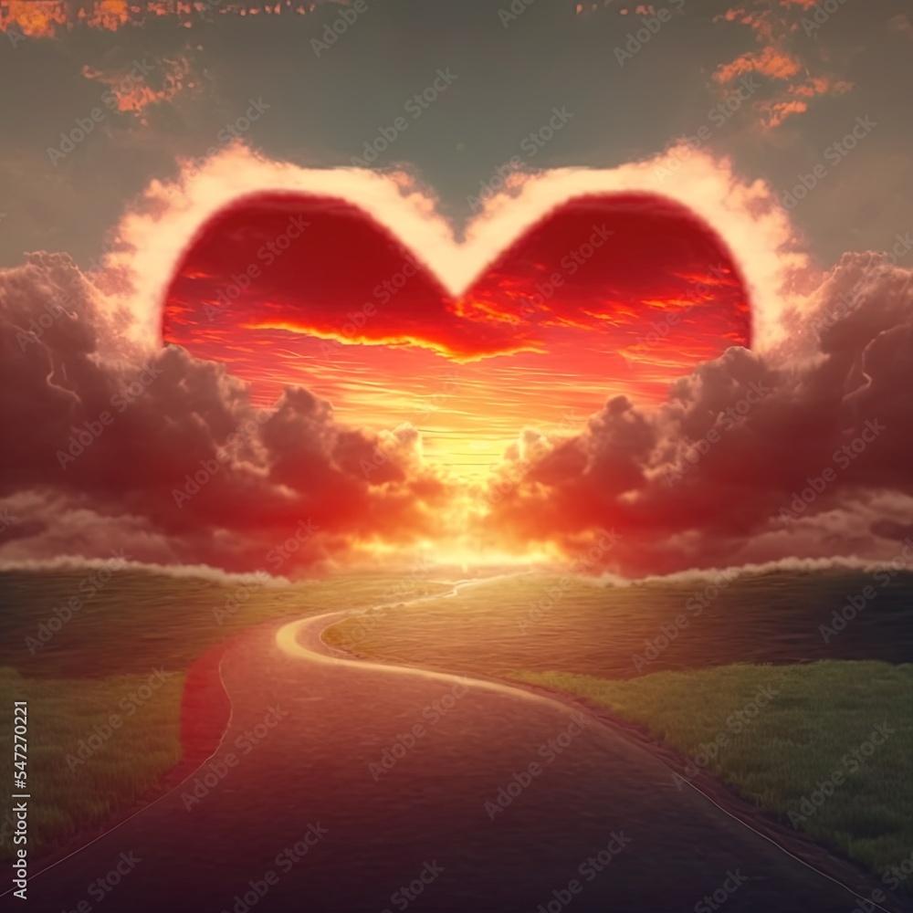 Heart Shaped Sunset