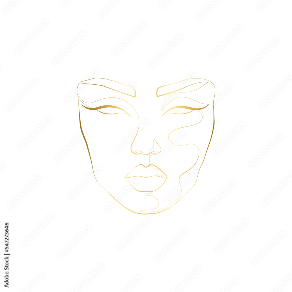 Female Face Print Abstract Female Face Print Printable One Line