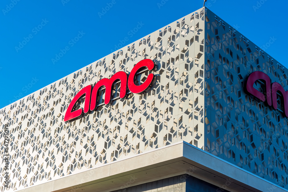 AMC Building Sign on Sculpture Wall / Montclair, USA – Nov 14, 2022 ...