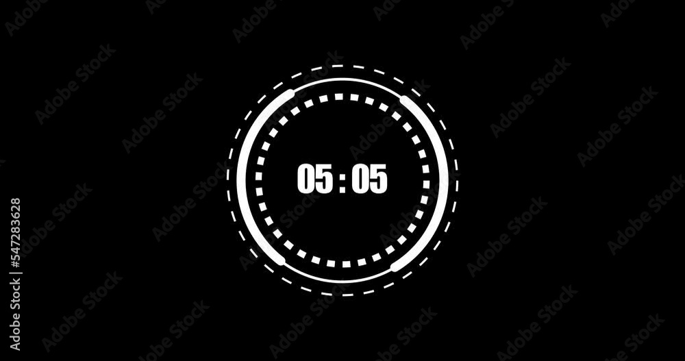 Modern flat design with animation. seconds countdown clock display ...