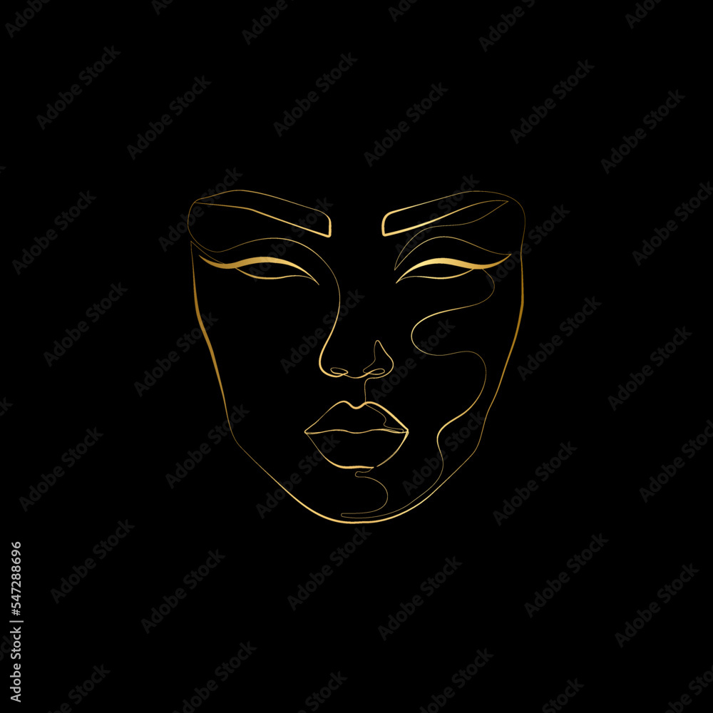 Female Face Print, Abstract Female Face Print, Printable One Line ... Female Face Print, Abstract Female Face Print, Printable One Line ...
