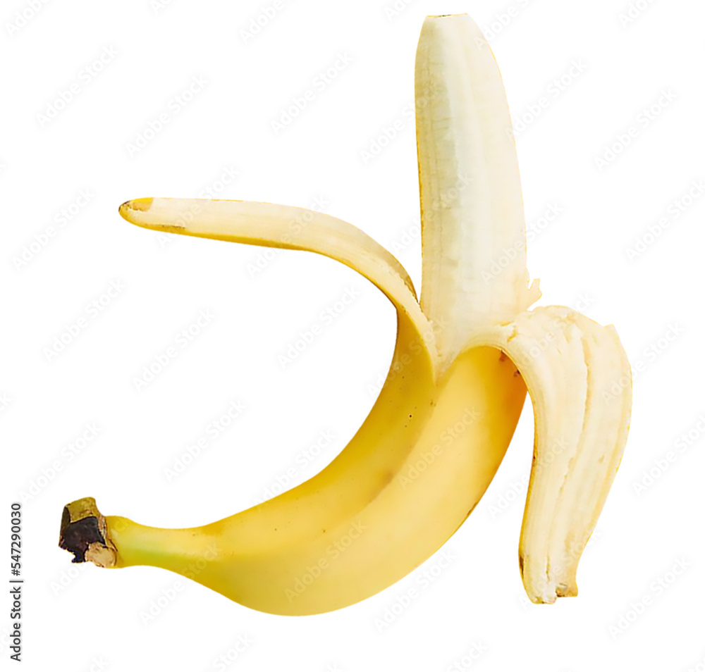 peeled banana transparent background isolated Stock Photo | Adobe Stock