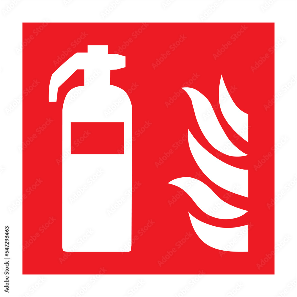 ISO 7010 Registered safety signs Fire equipment fire action signs Fire ...