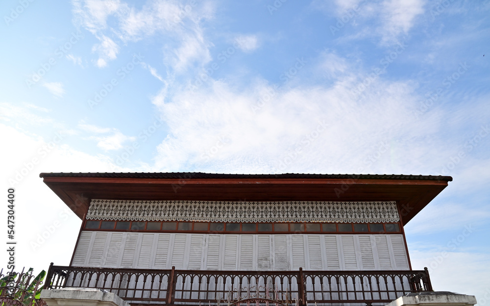 BANGKOK, THAILAND - November 21, 2022 : Part of the Roof of a temple in ...