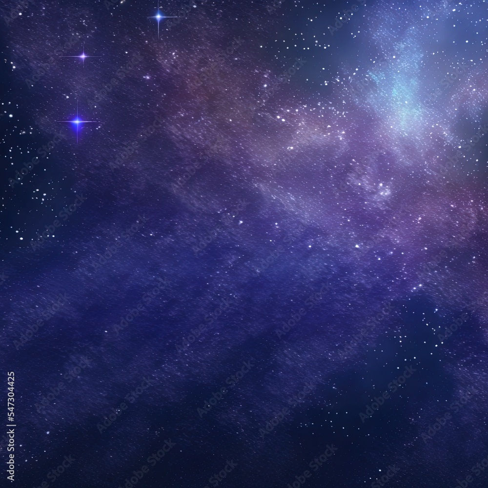 Stars in sky, starry night starlight shine of milky way, space cosmic ...