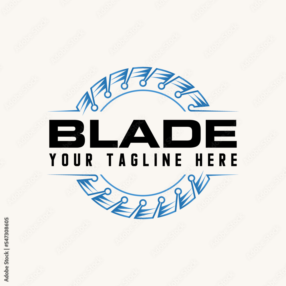 Simple and unique blade circular saw template line art or out image ...