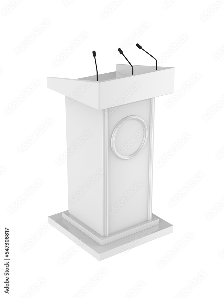 Blank lectern template, 3d render illustration. Stock Illustration ...