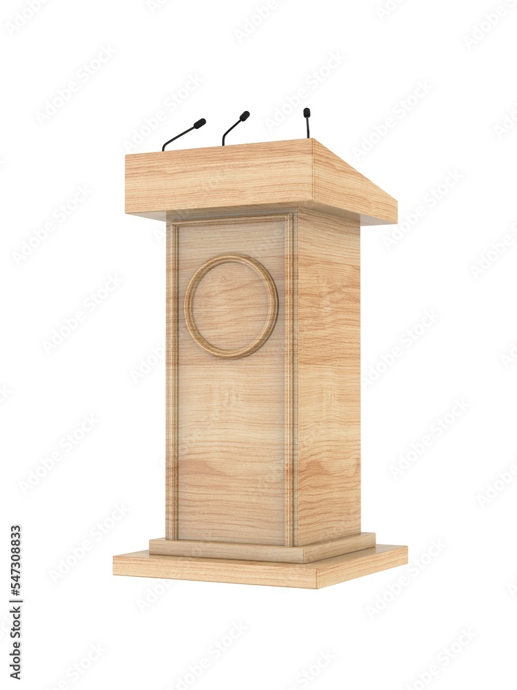 Blank lectern template, 3d render illustration. Stock Illustration ...
