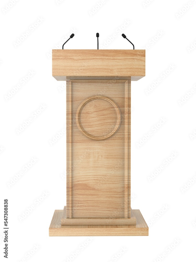 Blank lectern template, 3d render illustration. Stock Illustration ...