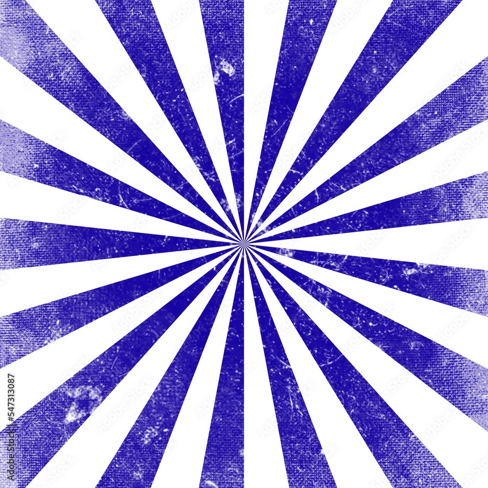 Old popular and classic blue and white ray pattern background of ...