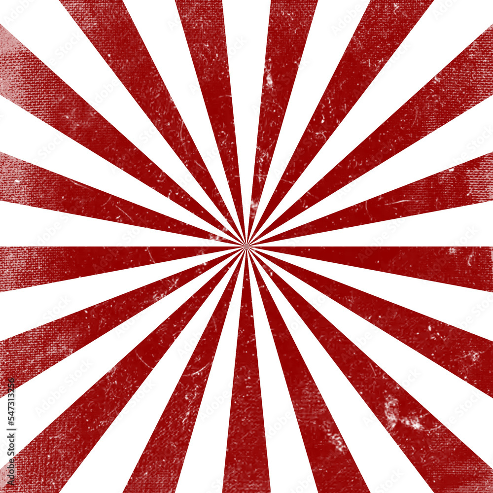 Old popular and classic dark red and white ray pattern background of ...