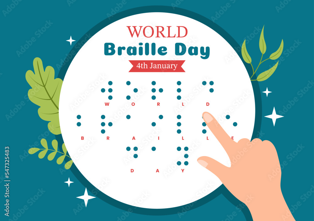World Braille Day on 4th of January with Text by Alphabet for Means of ...