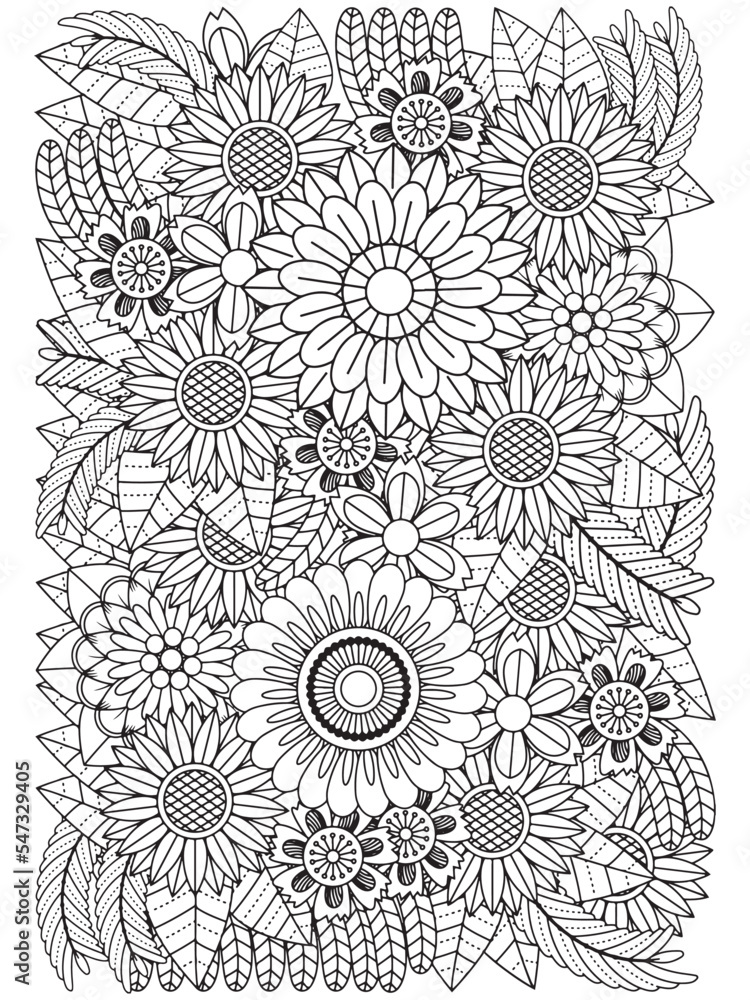 Zen tangle Coloring-Pages for Adult And Kids. Stock Vector | Adobe Stock