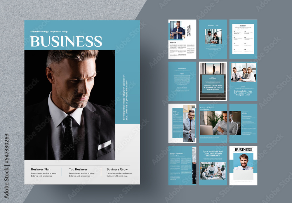 Business Magazine Layout Stock Template | Adobe Stock