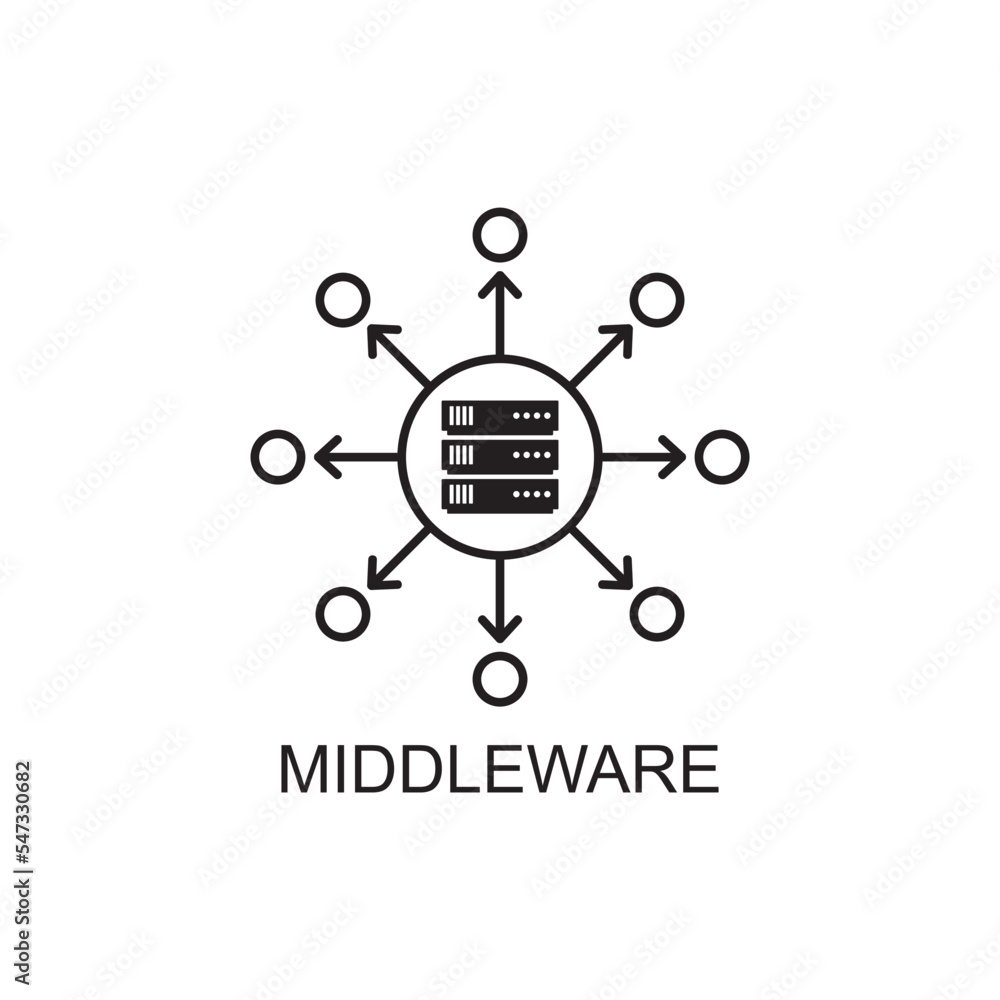 Grafika wektorowa Stock: middleware icon , technology icon vector ... Grafika wektorowa Stock: middleware icon , technology icon vector ...