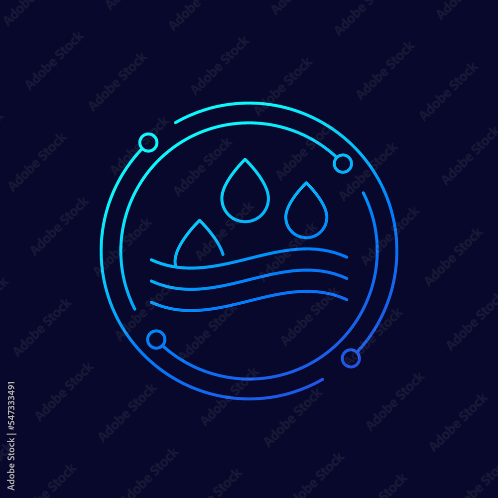 Absorption icon, absorb water linear design Stock Vector | Adobe Stock