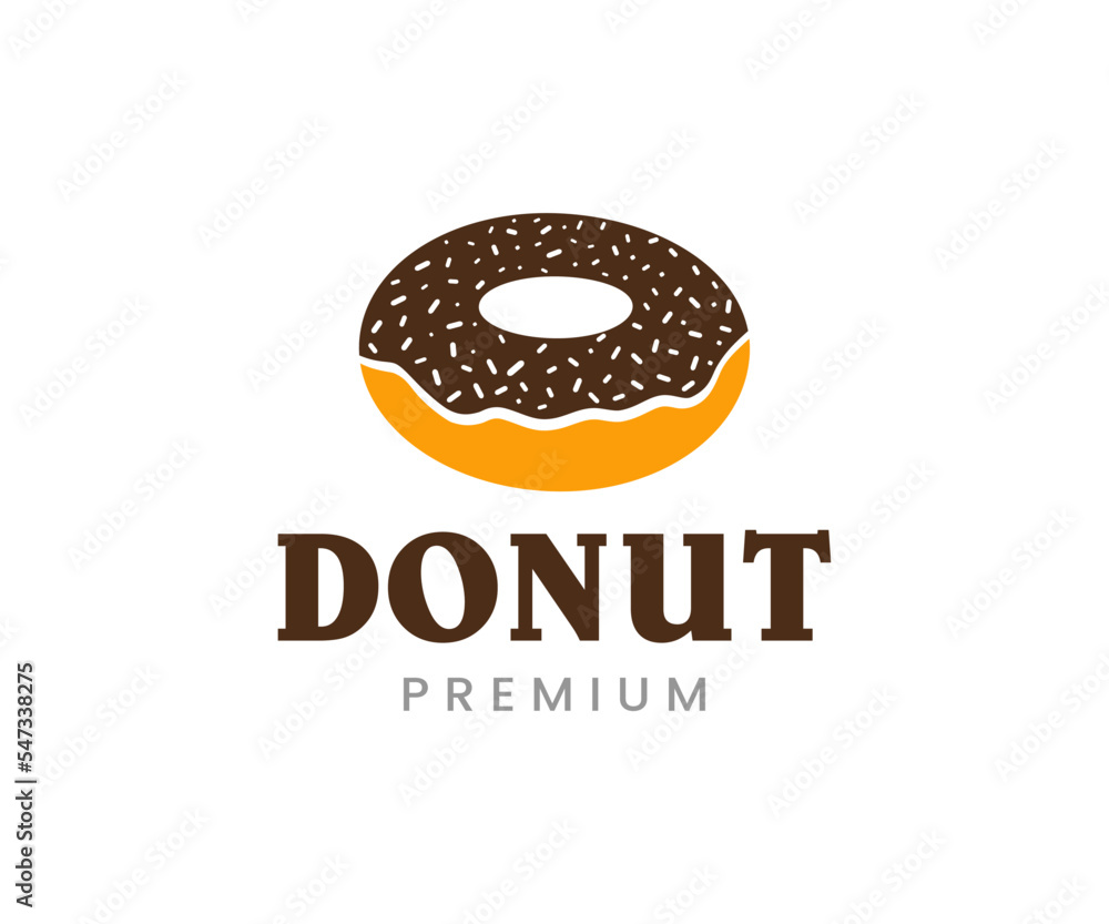 Donut vector logo. Donut and doughnut logo design Stock Vector | Adobe ...