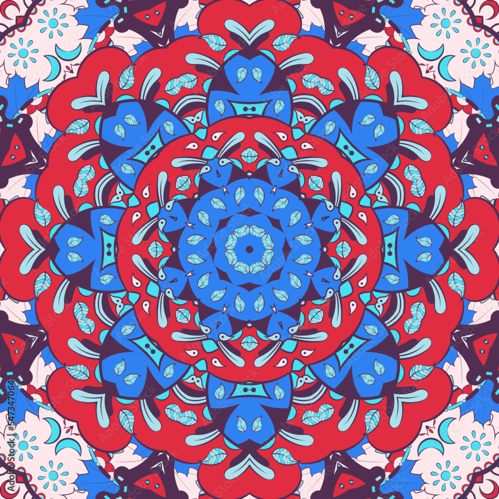 Seamless tile texture. Tracery mehndi design image. Ethnic doodle art ...